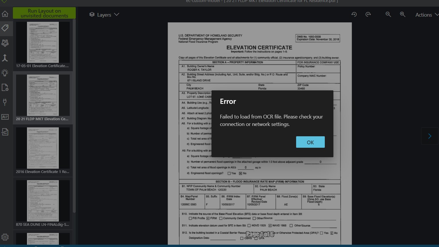 Form Recognizer Sample Labeling Tool Error Failed To Load From Ocr