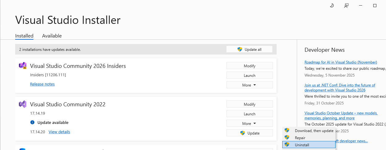 does visual studio 2026 upgrade visual studio 2022? - Microsoft Q&A