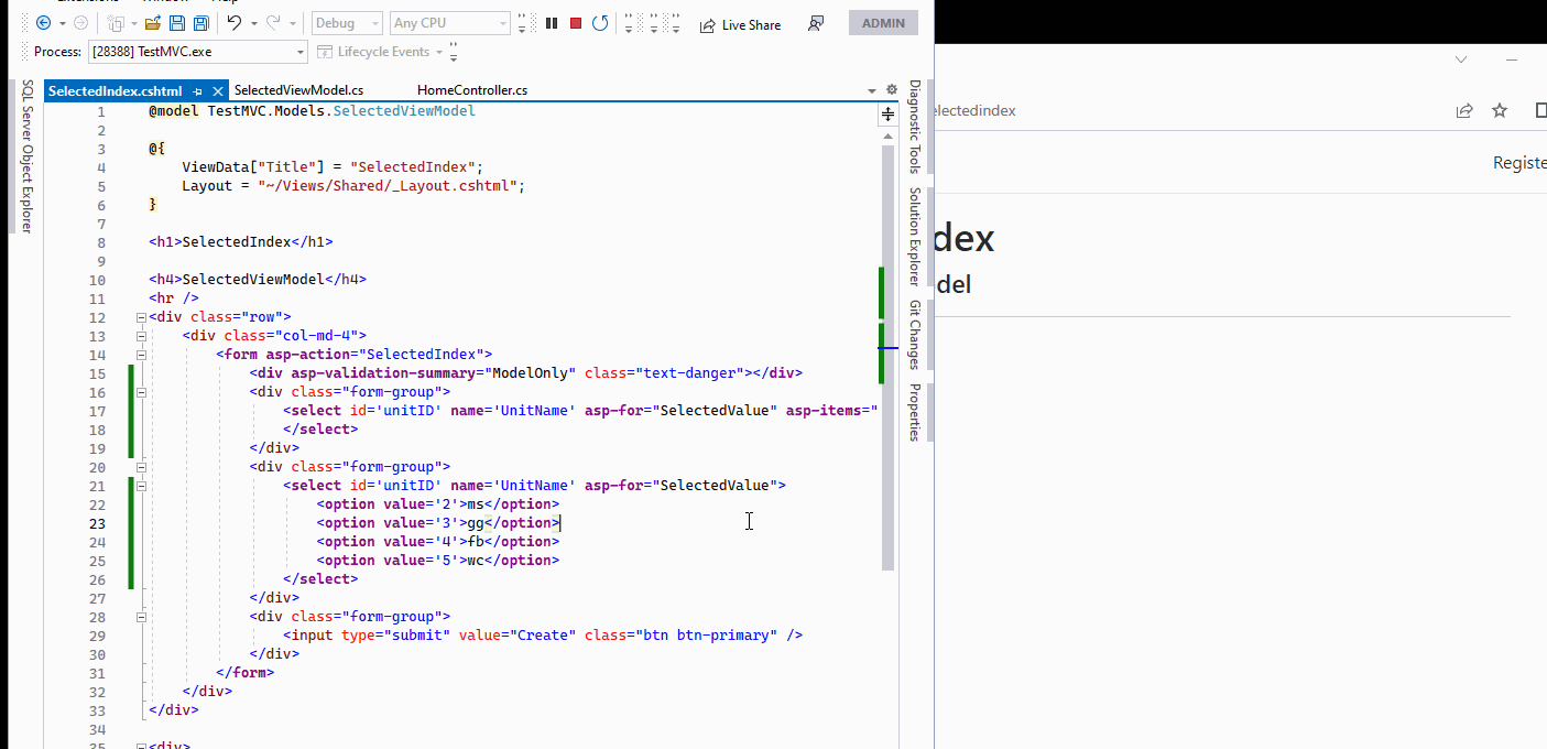 How to set the selected itme according the model? - Microsoft Q&A