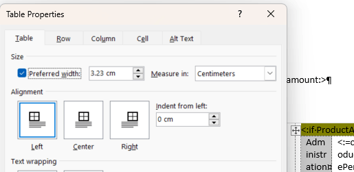 Nested Tables and width formatting - Microsoft Q&A