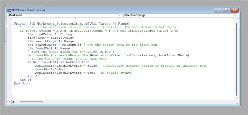 How to get Excel to jump to a defined cell or range further across the sheet dependent on value ...