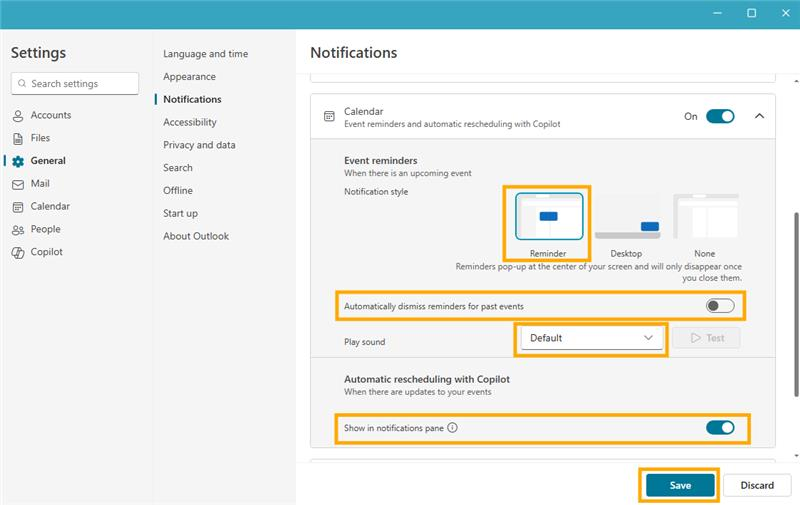 New Outlook Reminder Notifications - Microsoft Q&A