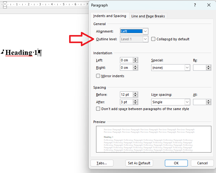 Table of content doesn`t show any entries "Creating a table of contents ...