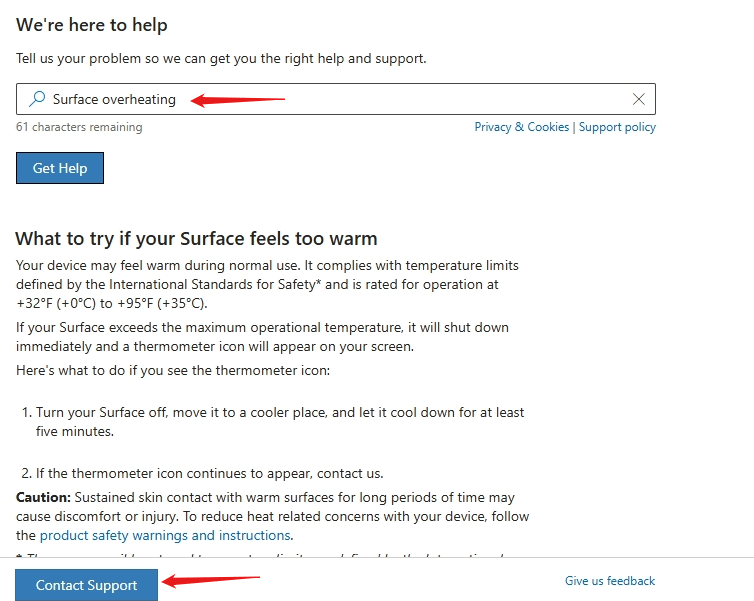 Overheating Surface - Microsoft Q&A