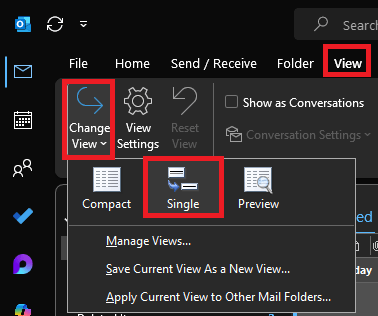 Outlook Inbox has too much white space - Microsoft Q&A