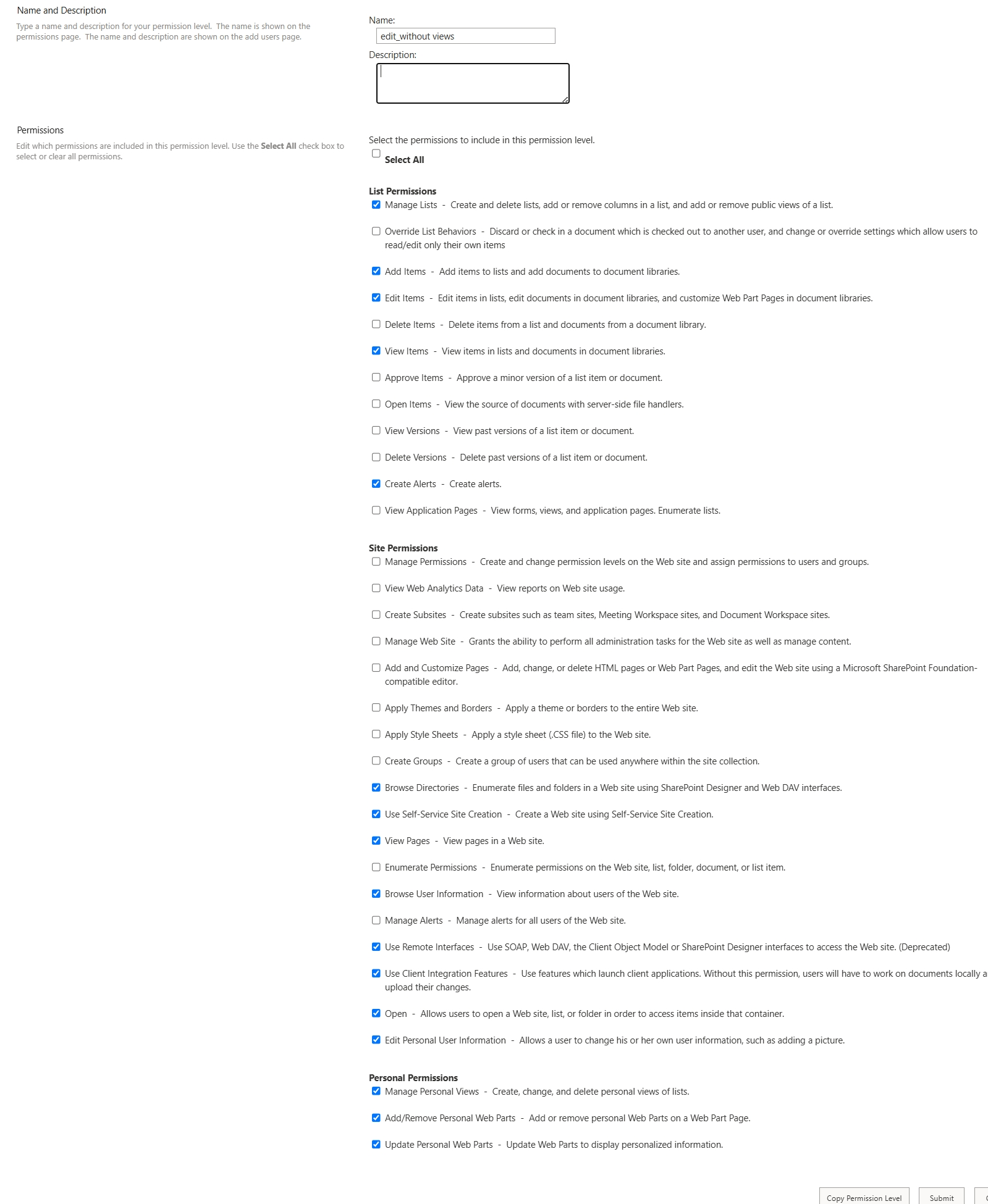 How can I configure the 'View Only' permission or another permission to ...