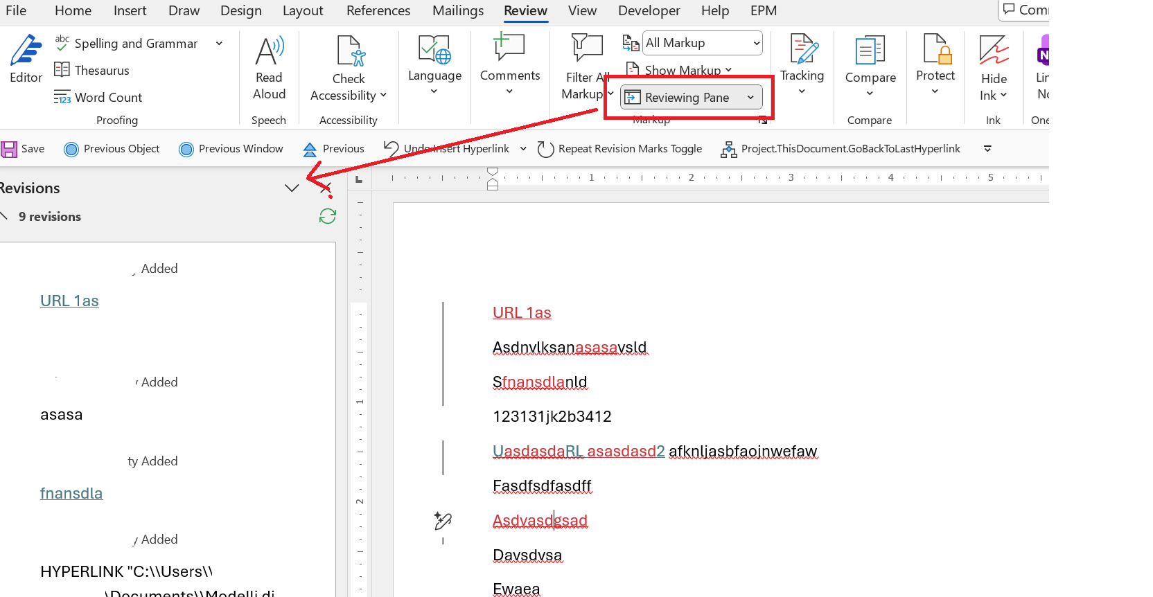 Display Fields Codes is activated for hyperlinks during document review - Microsoft Q&A