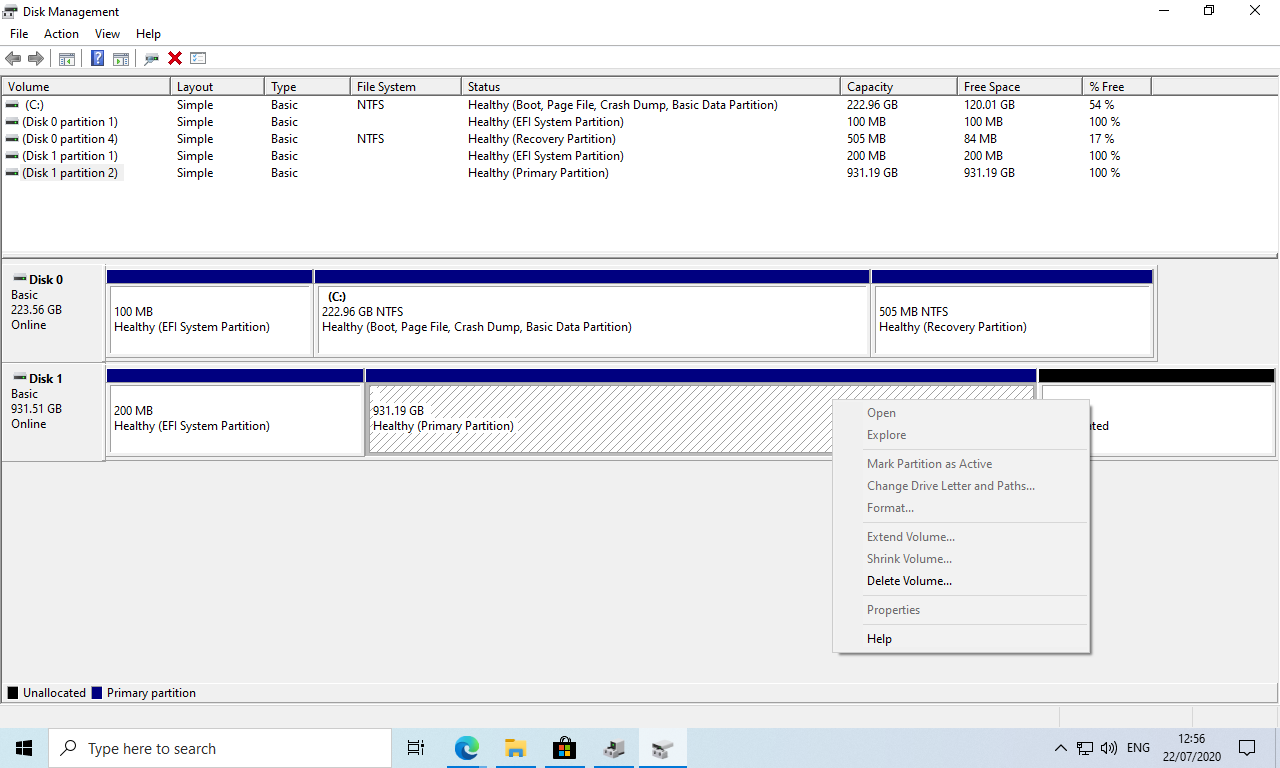 Creating a New Simple volume from an Unallocated hard drive in Windows ...