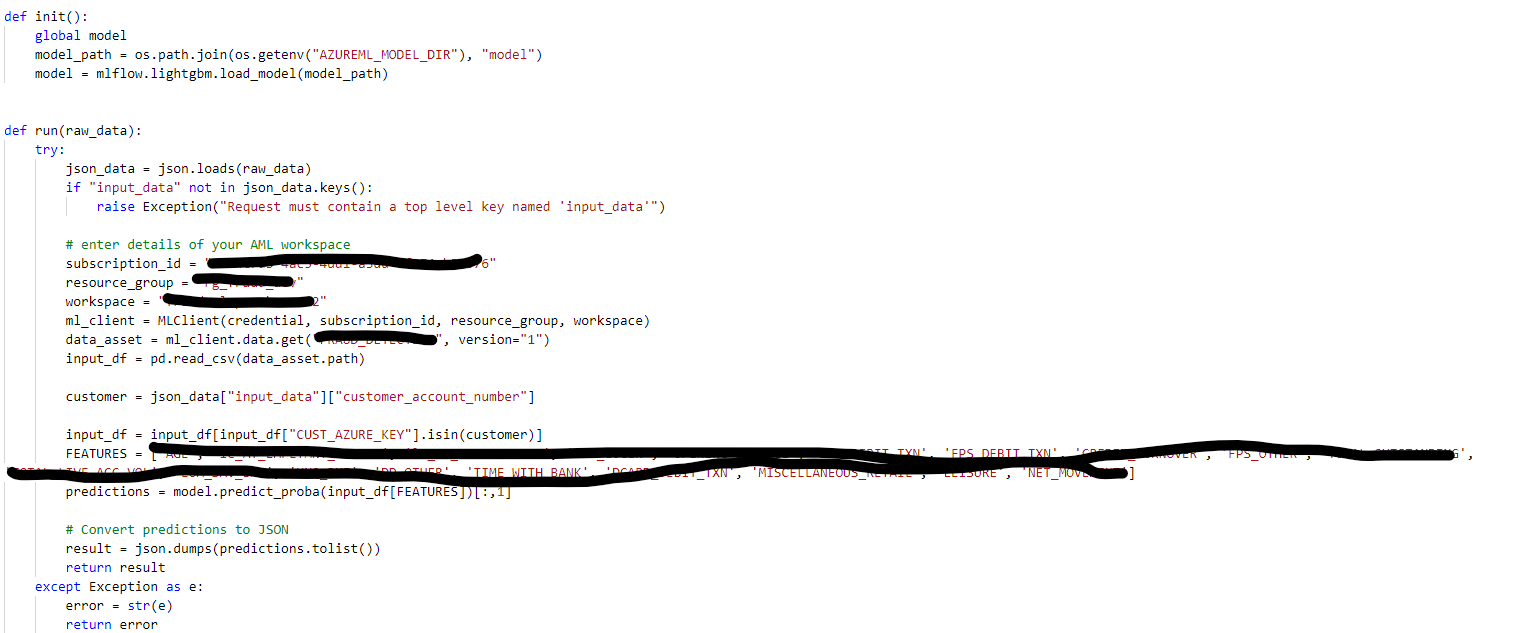 How Can I Access The Data From Blob Storage Through Scriptpy Using Online Endpoint Microsoft Qanda