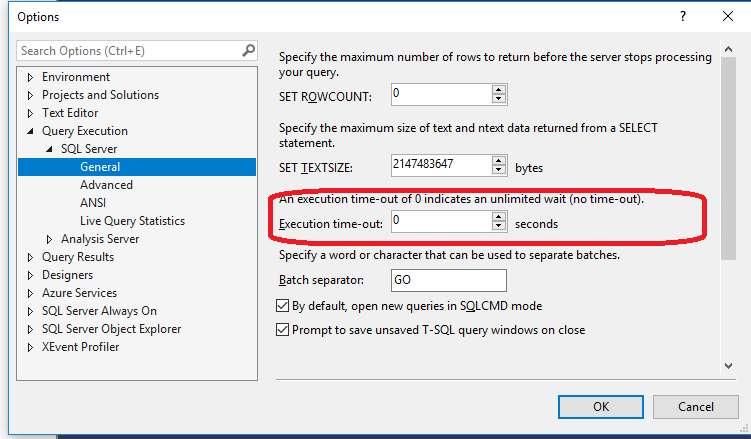 AzureSQLDataBaseでクエリタイムアウトを設定したい。/ I want to set QueryTimeOut in AzureSQLDataBase. - Microsoft Q&A