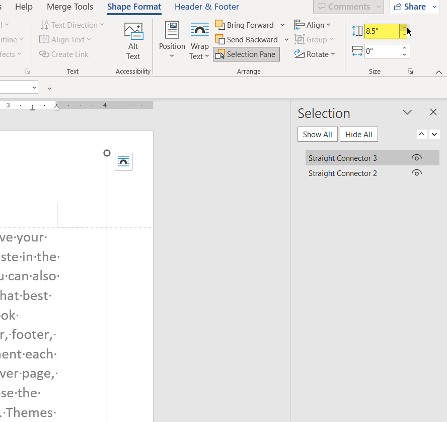 I am creating a Word Doc that will be 2 per sheet. I want to mark cut ...