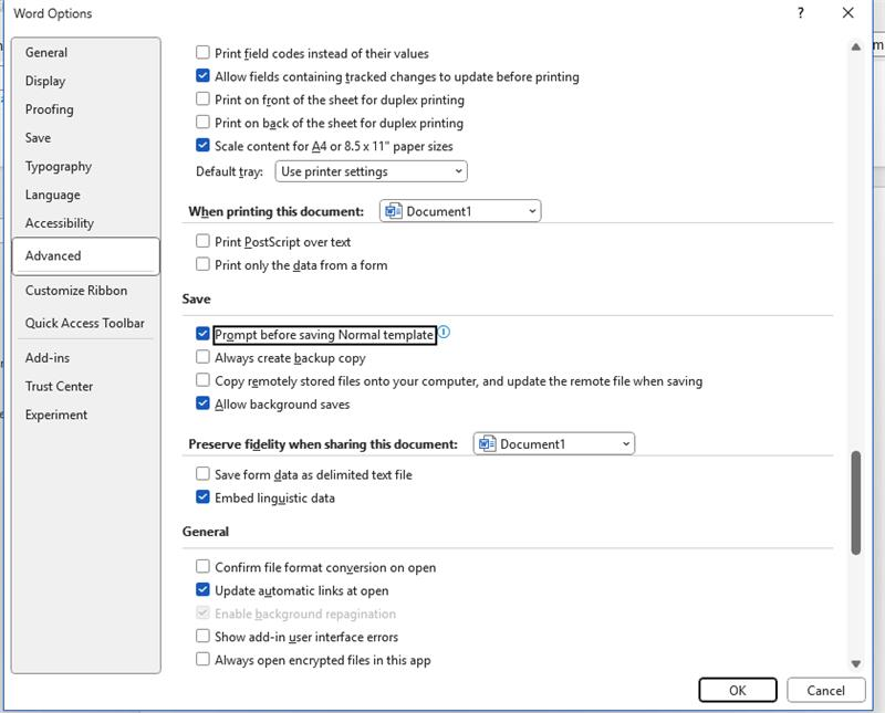 Word Doc won't close without a box with save or don't save - Microsoft Q&A