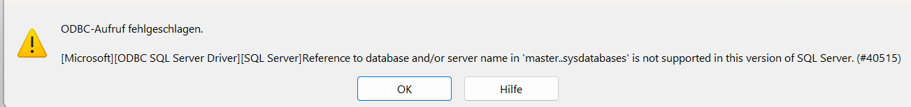 Access Database Migration to Azure SQL DB fails - Microsoft Q&A