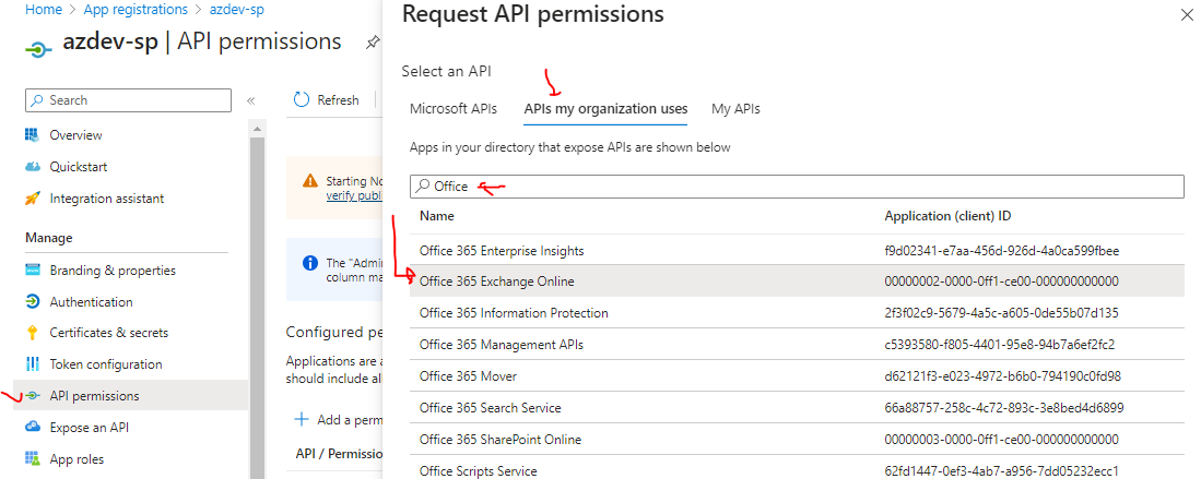 What are the necessary permission to send an email on behalf of a user ...