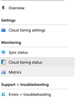 Need to download metrics from Azure File Sync cloud tiering status ...