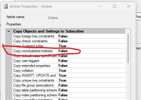 Adding Non-Replicated Indexes to Replicated Database - Microsoft Q&A