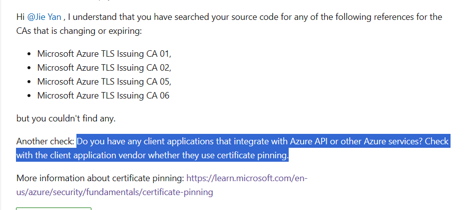 How can I confirm that my service will not be impacted by Azure storage ...