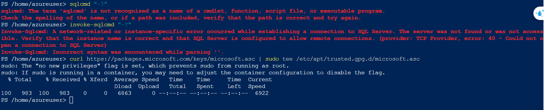 How To Fix Sqlcmd Bcp Installation Error When Taking Dp 203 Azure Data