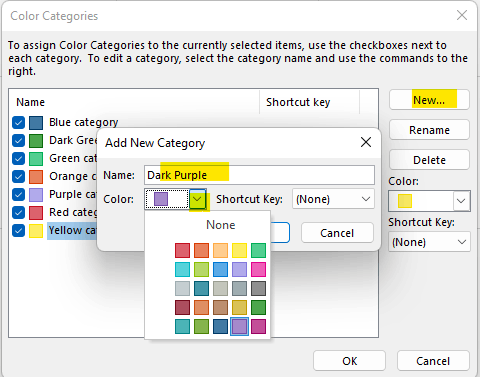Outlook Calendar Category Colors | What Happened to the Bold Color ...