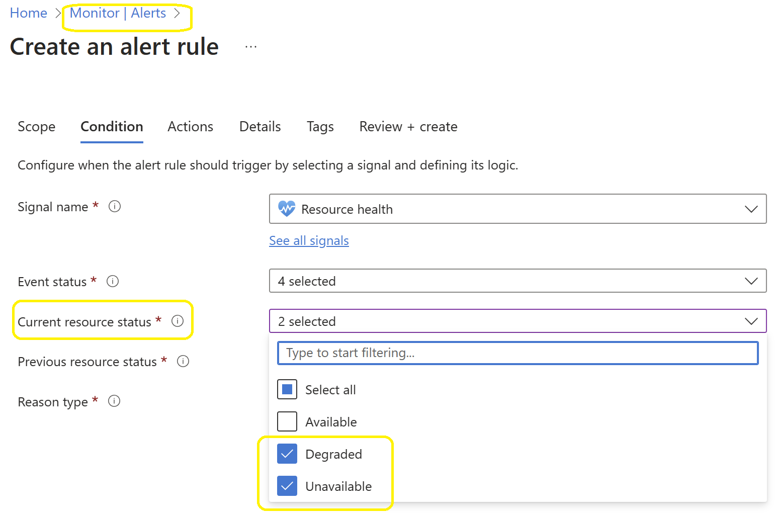 Determine Correct Metrics For Alerts When Azure Sql Is Down Microsoft Qanda