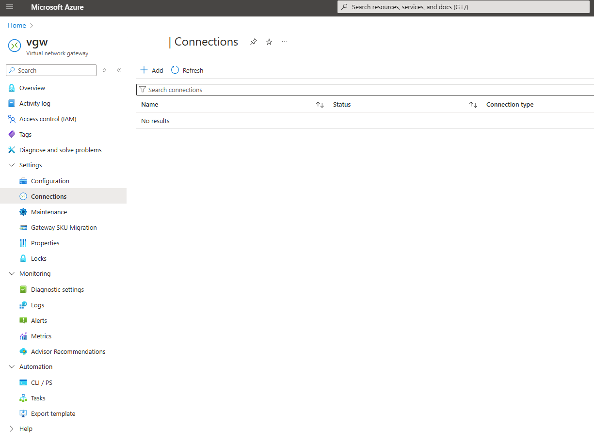 Virtual Network Gateway - Microsoft Q&A