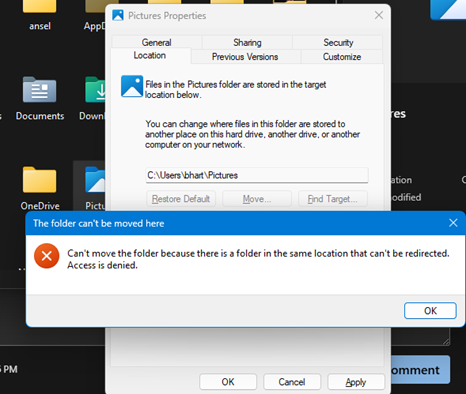 ONEDRIVE uninstalled, windows still uses onedrive path to save Folder ...
