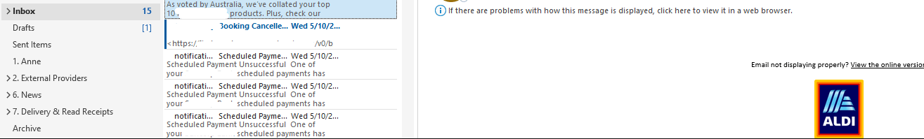 Outlook 365 Desktop: Subject and preview now in separate column instead ...