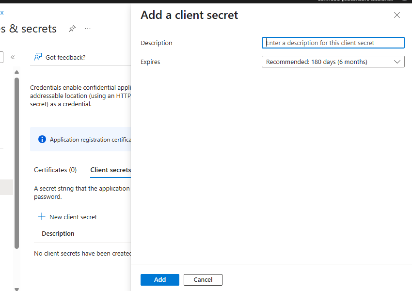ERROR: AADSTS7000222: The provided client secret keys for app '***' are expired. Visit the Azure ...