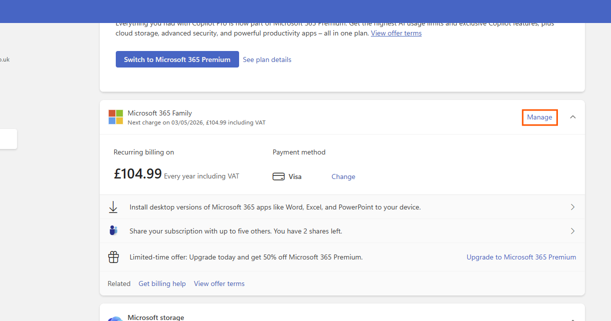 Renew subscription direct - Microsoft Q&A