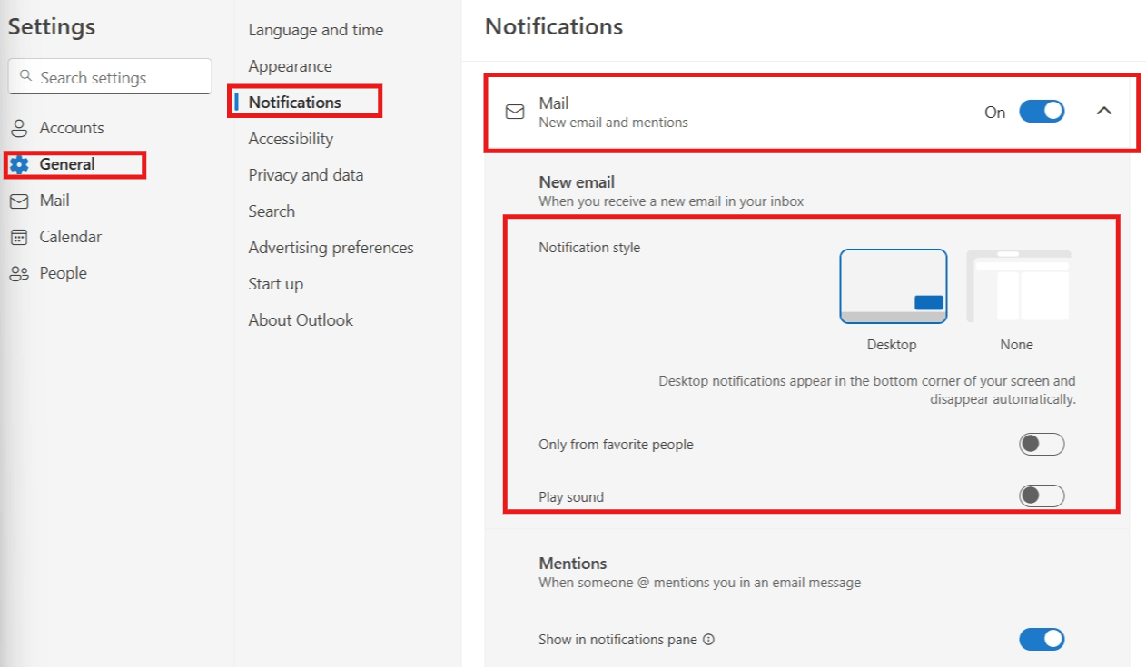 Outlook email notifications now appearing on bottom right-hand side of ...