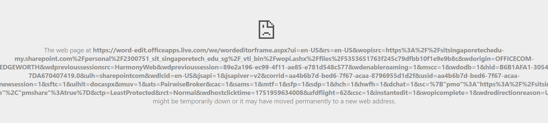 Unable to open word document webpage version - Microsoft Q&A