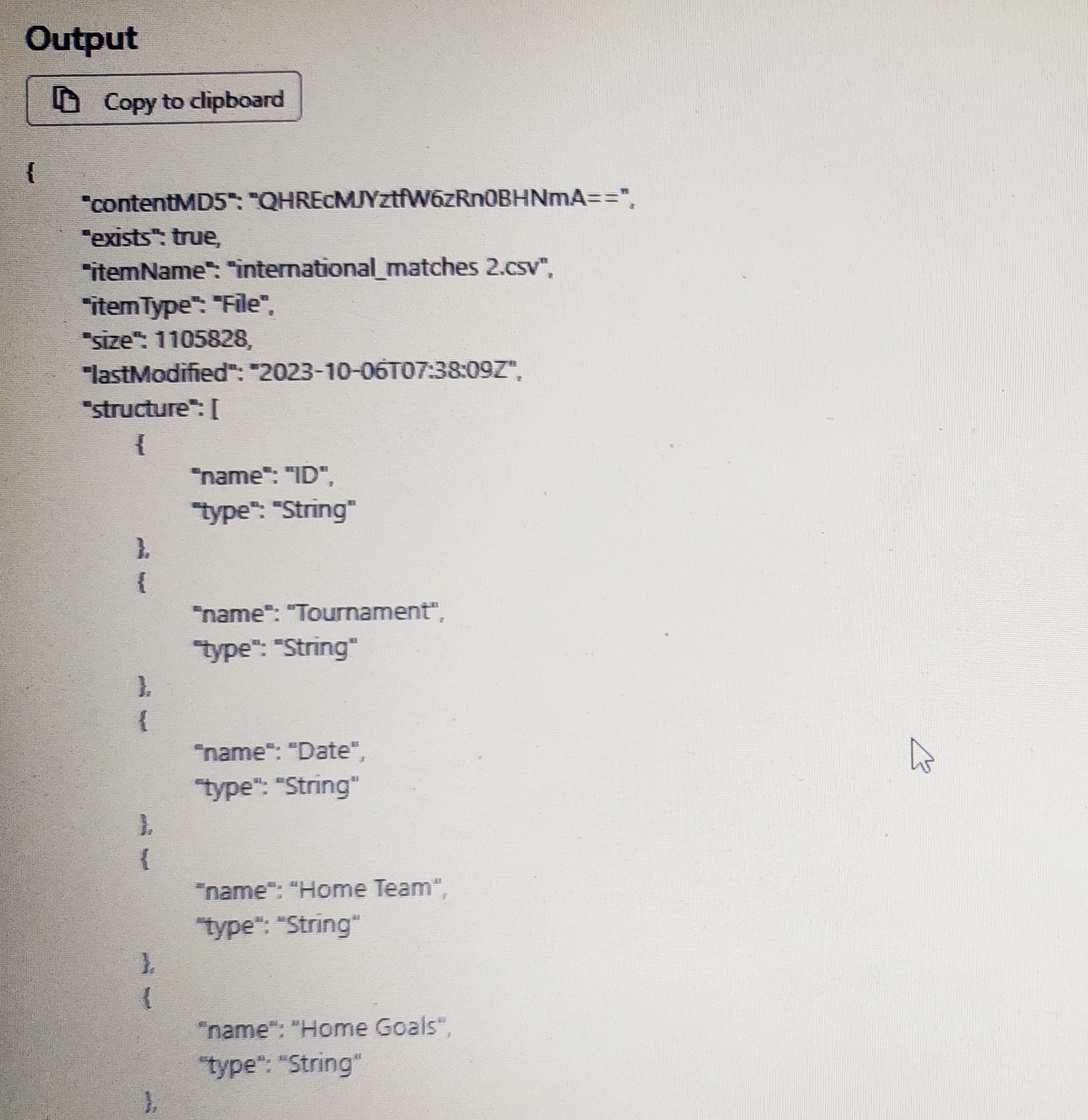 How to store get metadata output in storage account - Microsoft Q&A
