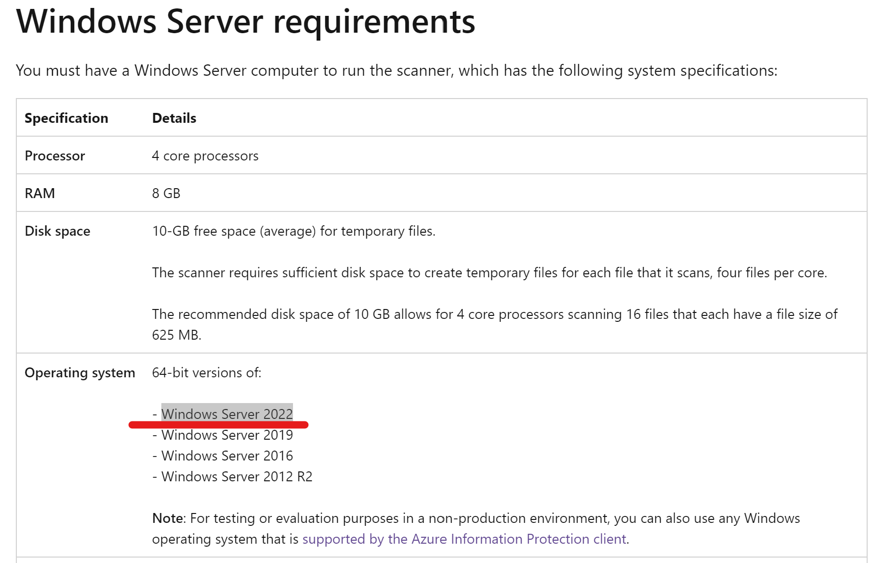 Has Anyone successfully installed the AIP scanner on a Windows 2022 server? - Microsoft Q&A