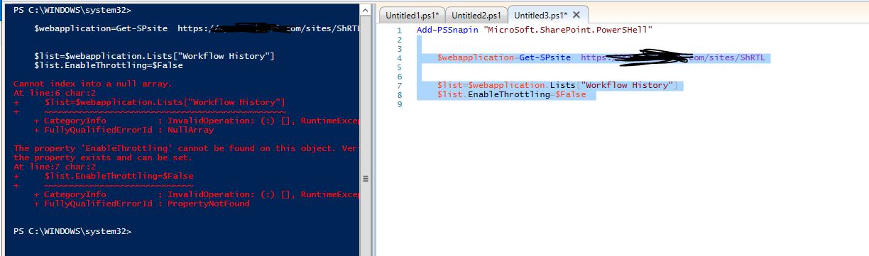 ALthough i gave correct input powershell output giving error ...