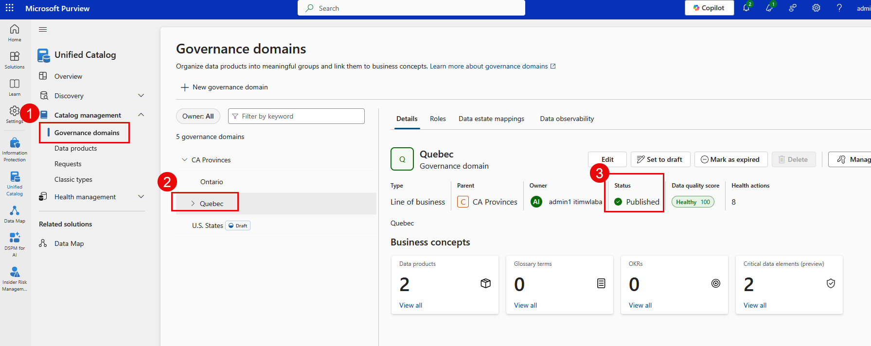 Purview Data Governance: Grant access to business consumers (regular users) to search in Unified ...