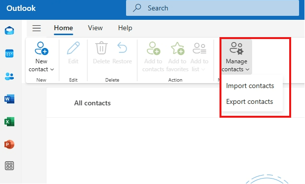 New Outlook, can I access my contacts from more than one email account ...