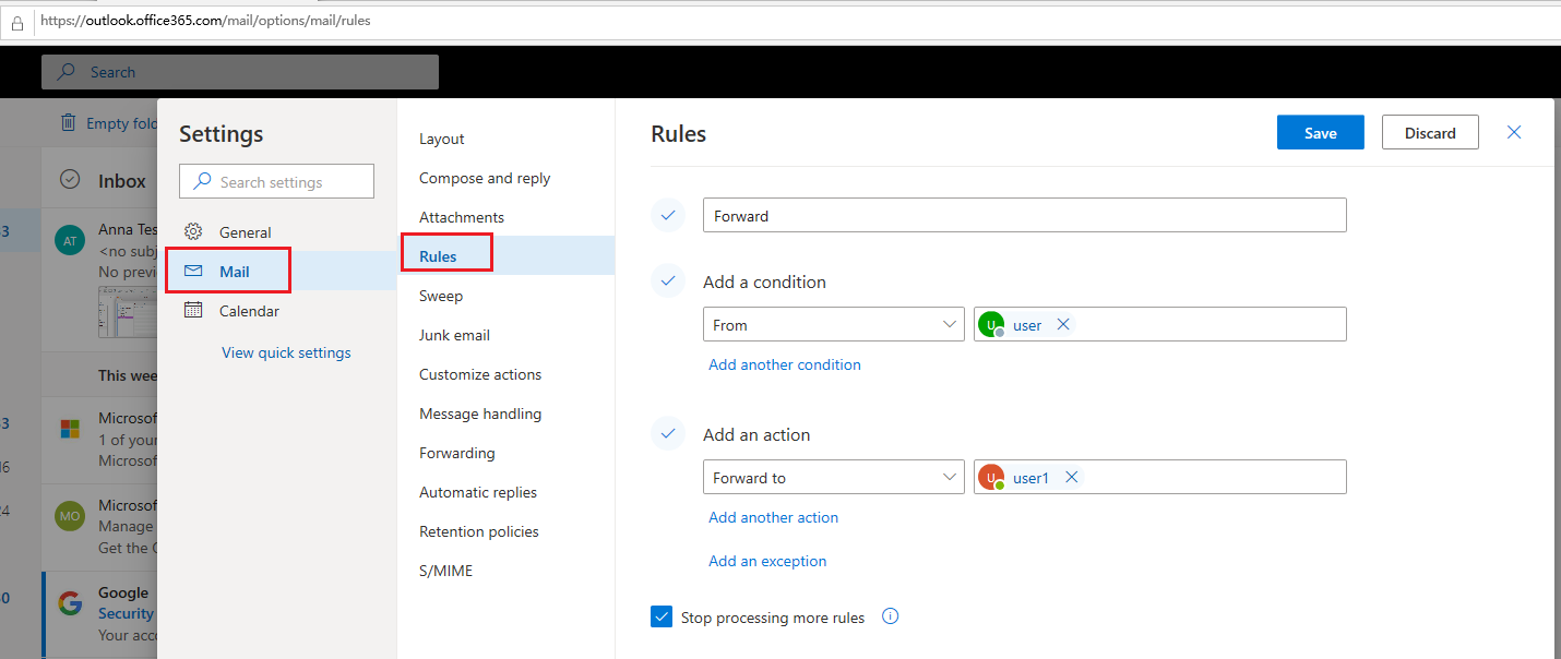 Outlook 365 Rules Wizard - Microsoft Q&A