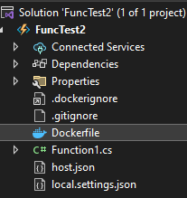 VS Enterprise Containerized a Function App with Azure Function Template - Microsoft Q&A