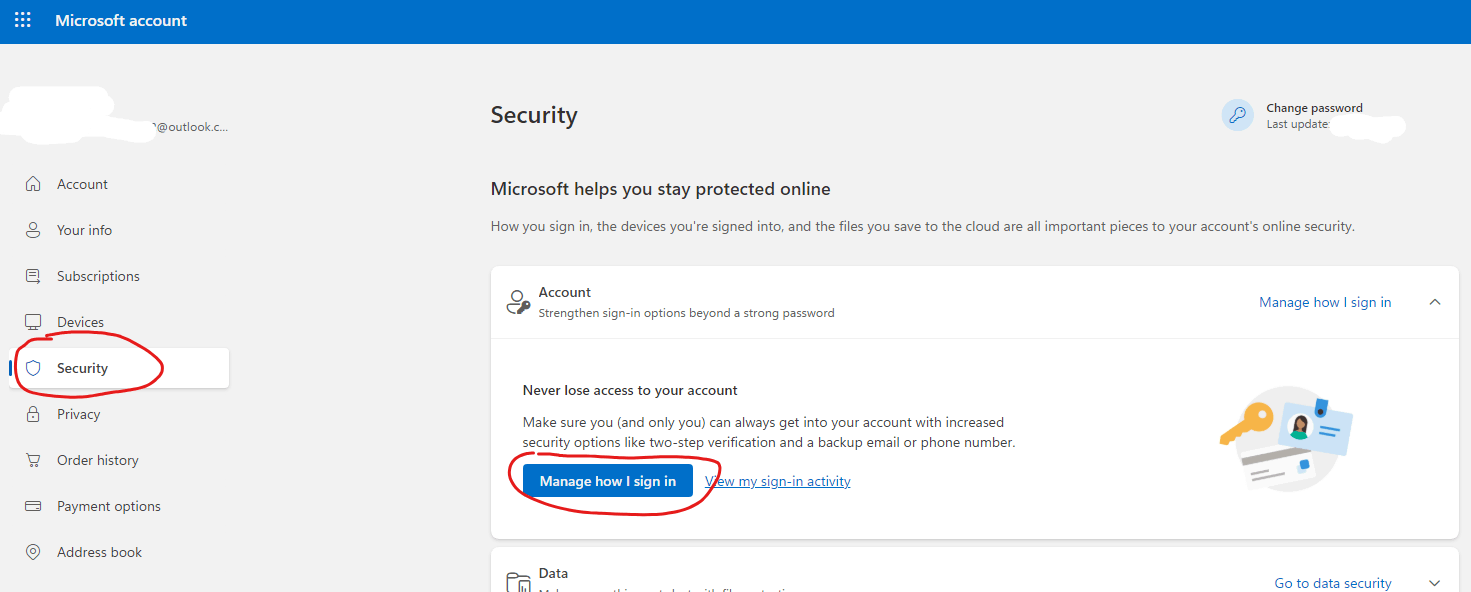 "Verify your identity" at login differs to Account Information ...