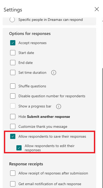 On the forms platform, is there a way for the person filling out the ...