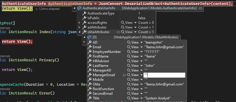 Desrializing jsonresult throws error in razor pages. - Microsoft Q&A
