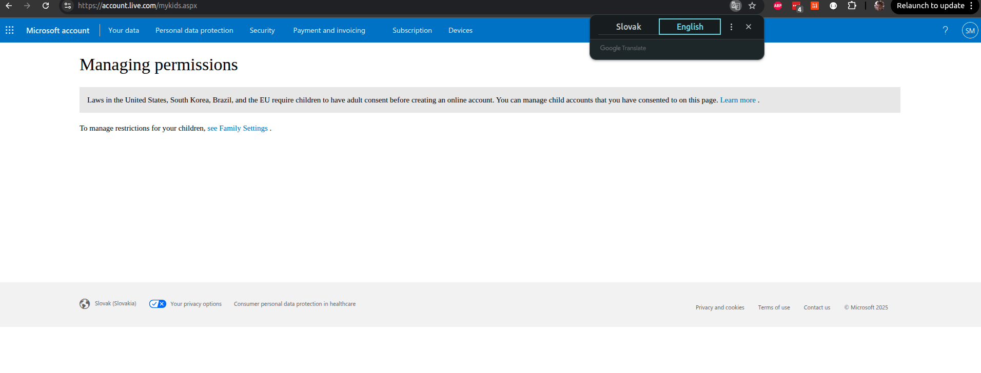 Unable to remove child from family group - Microsoft Q&A