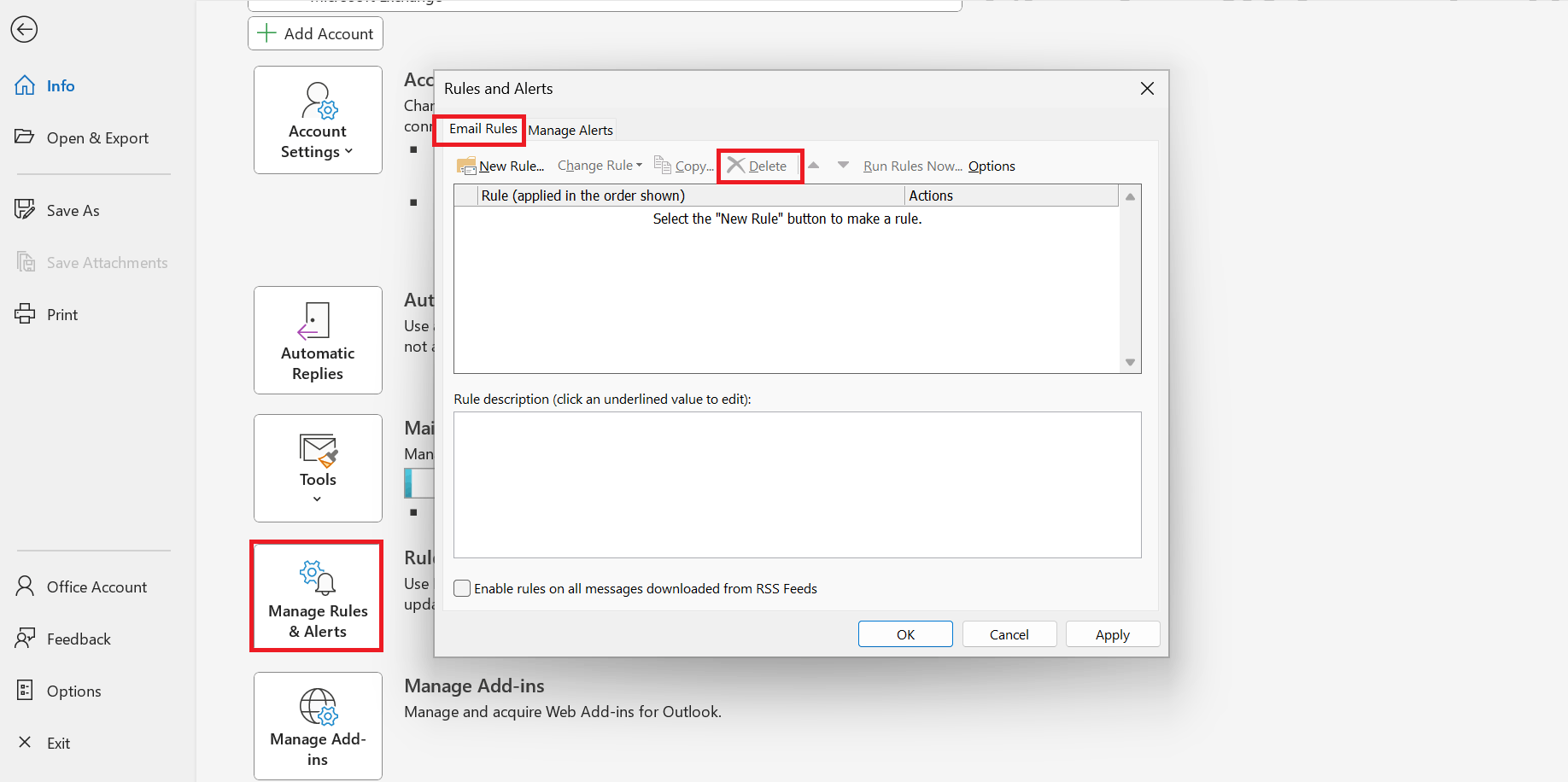 Outlook Rules - Microsoft Q&A