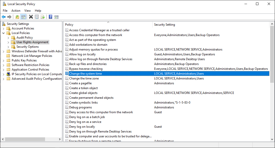 SetSystemTime() SetLocalTime() failed ERROR_PRIVILEGE_NOT_HELD 1314 (0x522) A required privilege ...