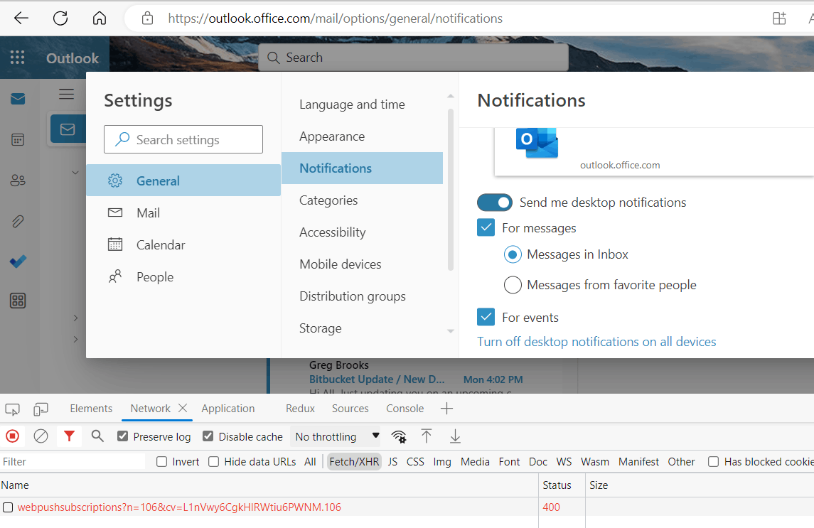 Do not have desktop notifications in Outlook Web - Microsoft Q&A