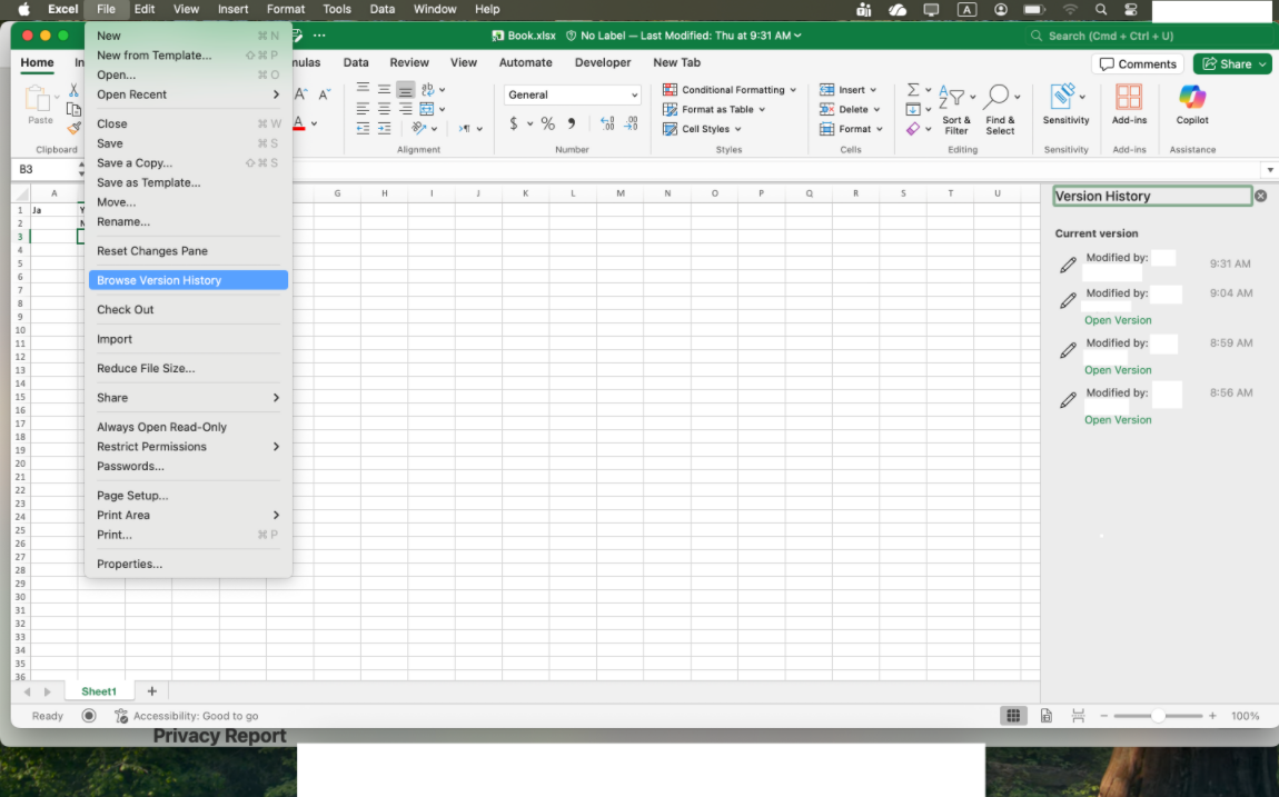 3 versions of an excel spreadsheet. The wrong one was saved. Can I ...