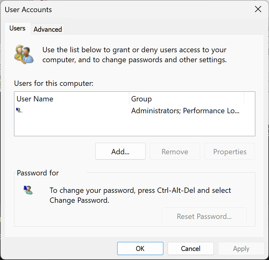 I have the same username in C:\Users\name1 and in C:\Users\Users\name1 ...