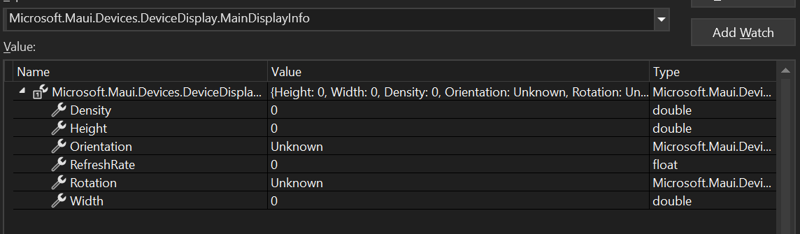 Access Device display info in .net MAUI - Microsoft Q&A
