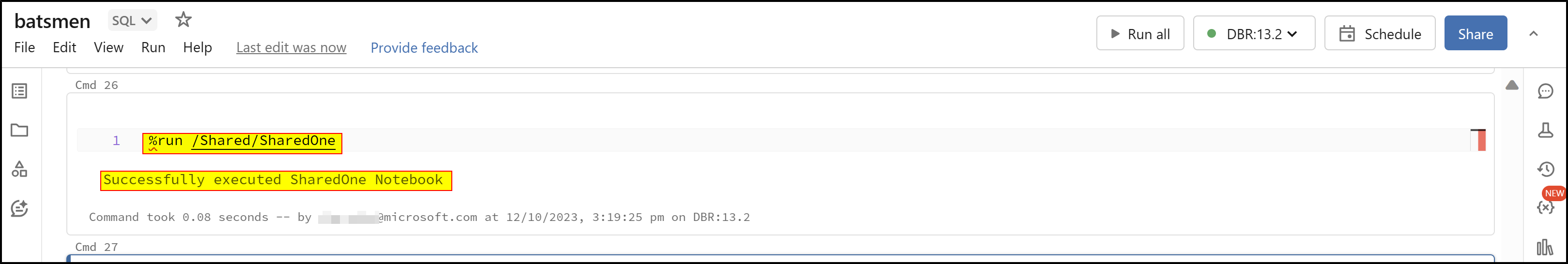 Failure starting repl. Try detaching and re-attaching the notebook. - Microsoft Q&A