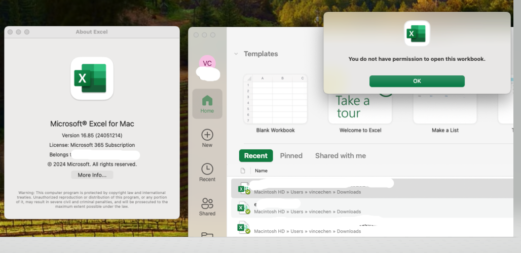 Excel 16.85 is having permission issues - Microsoft Q&A
